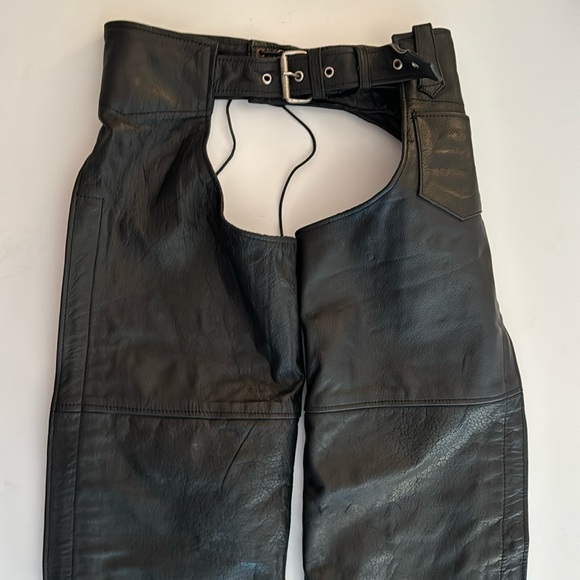 Silver Bike | Pants & Jumpsuits | Black Leather Chaps By Silver Bike Womens M Good Condition ...